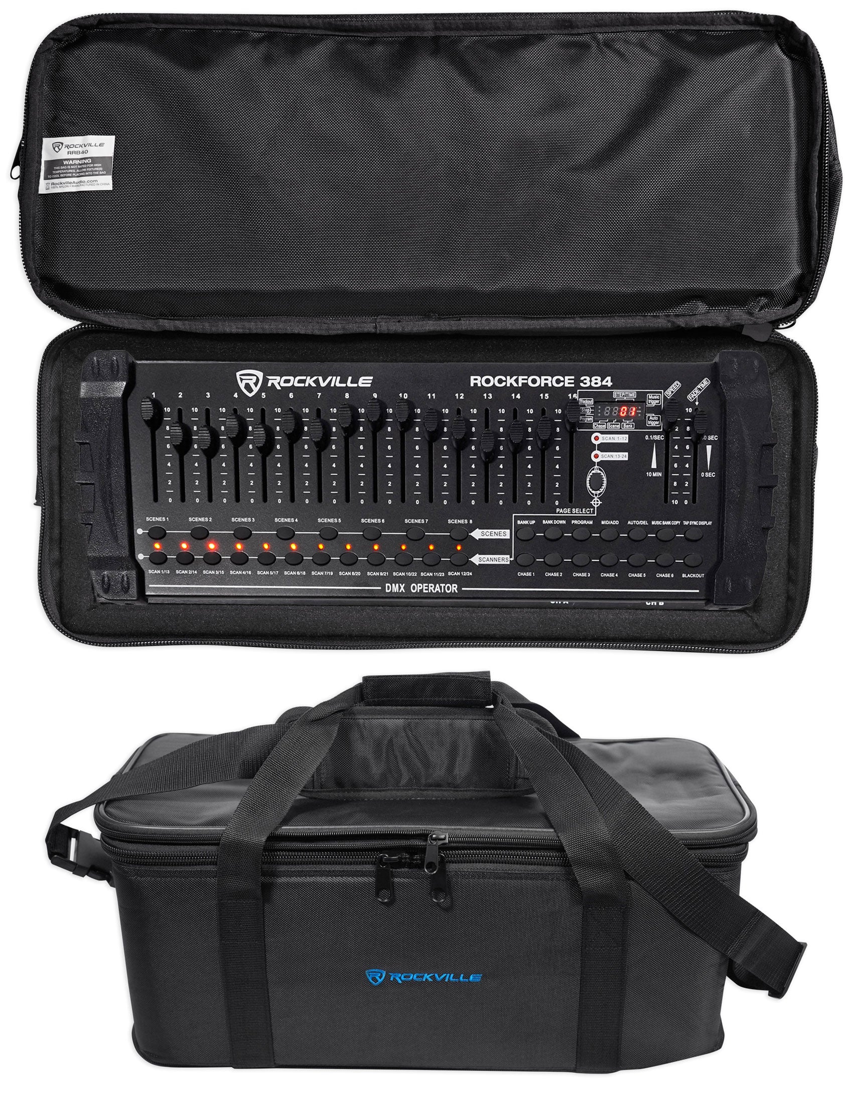 ROCKFORCE 384 + RRB40 Rack Bag Bundle – Rockville