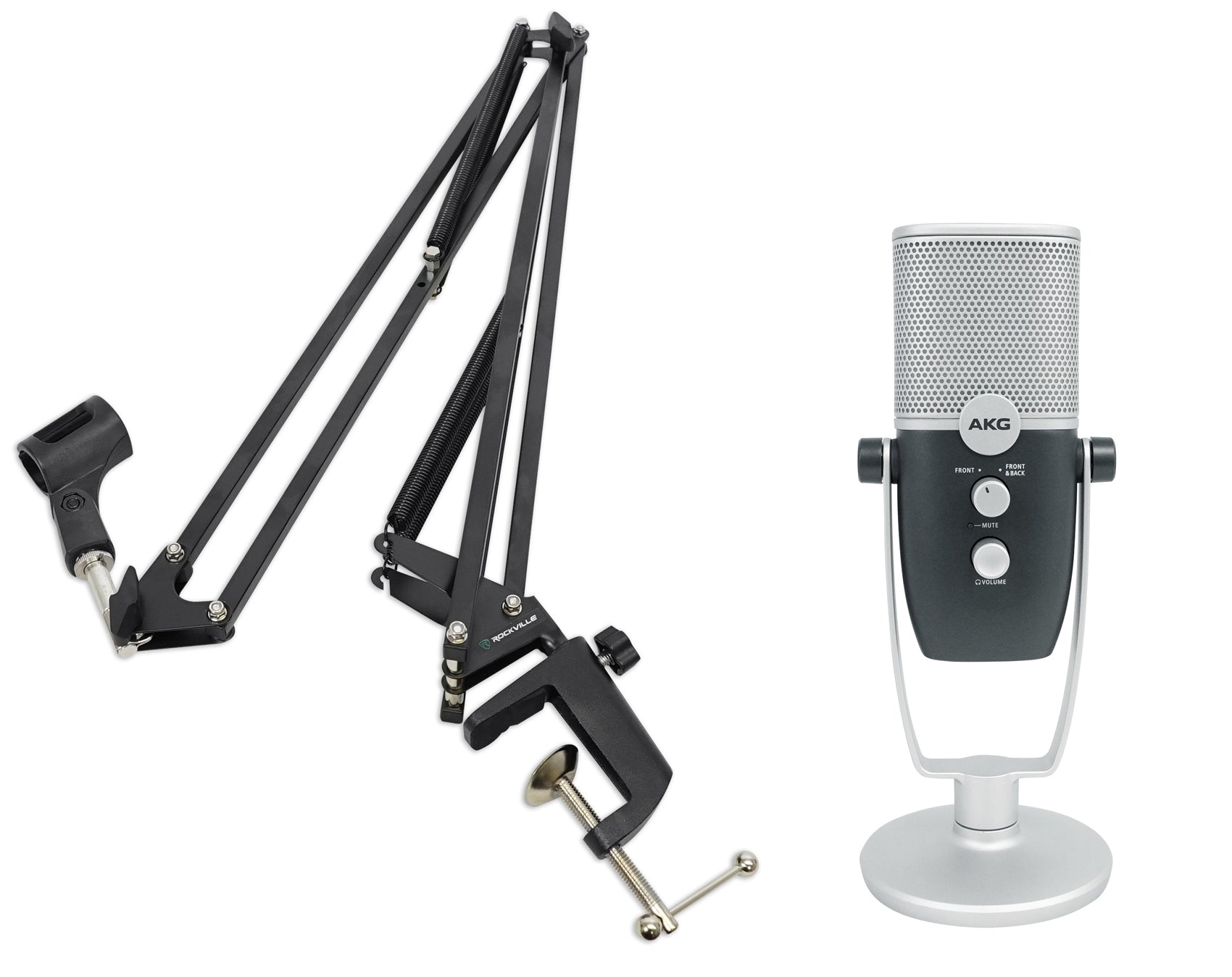 AKG ARA C22 USB Condenser Microphone+Mic Boom Arm For Recording/Podcas ...