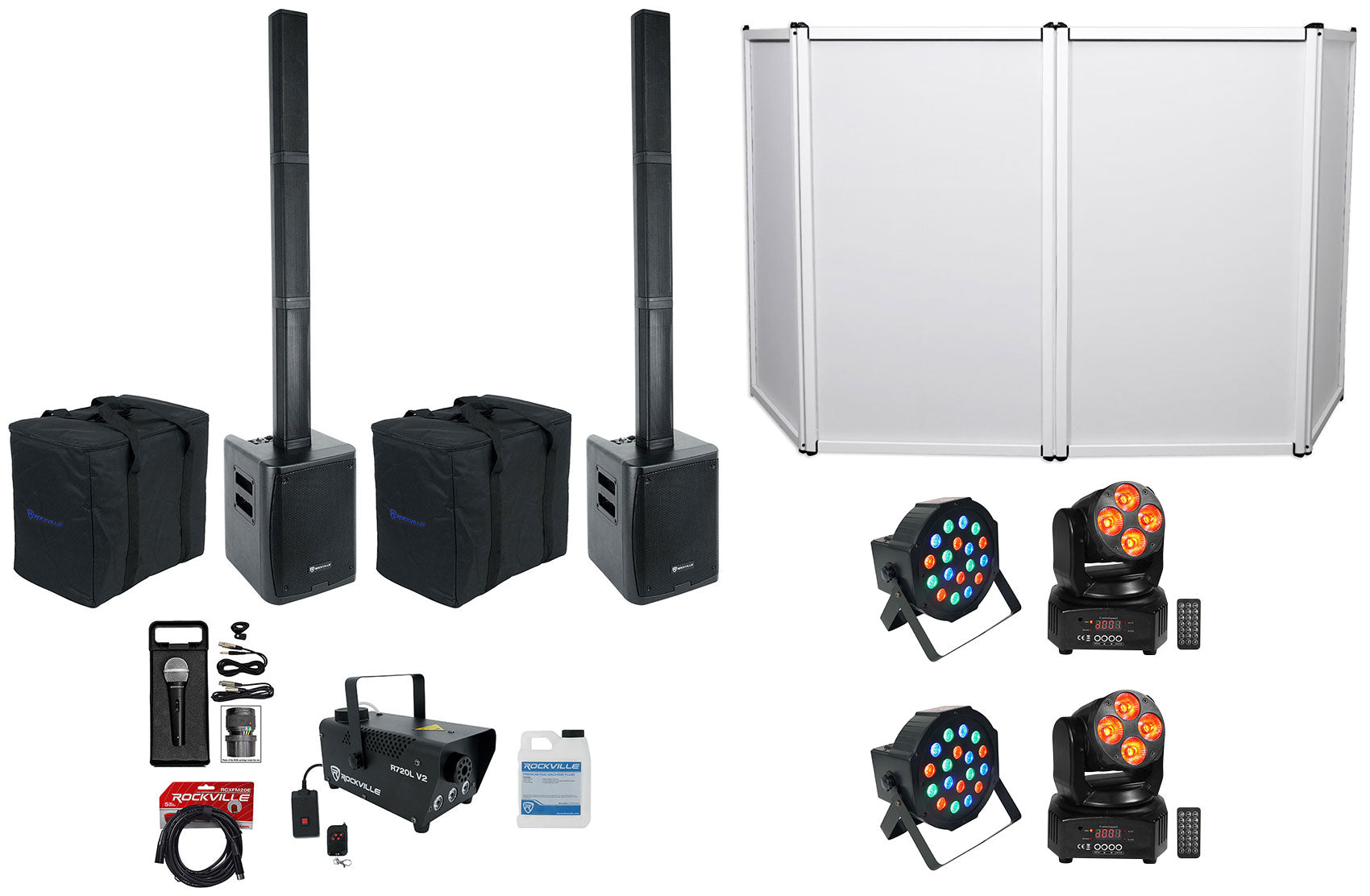 (2) TITAN PORTABLE ARRAY DJ Package 3 – Rockville
