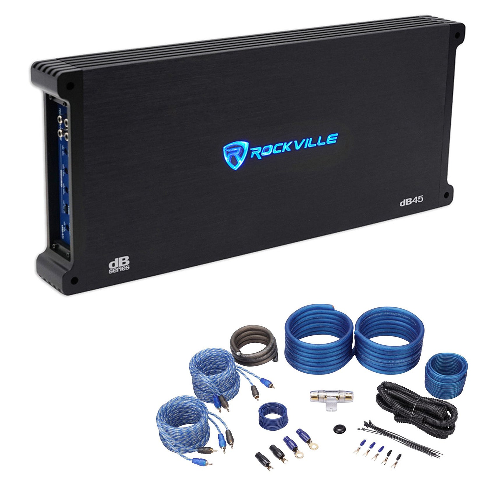dB45 4-Channel Amplifier + 4 AWG 4-Channel Kit Bundle – Rockville